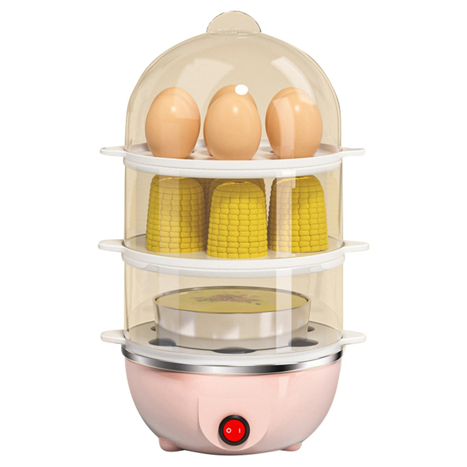 Multifunctional Egg Cooker with Triple Layer Design Automatic Shutoff ...