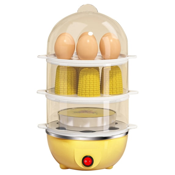 Multifunctional Egg Cooker with Triple Layer Design Automatic Shutoff ...