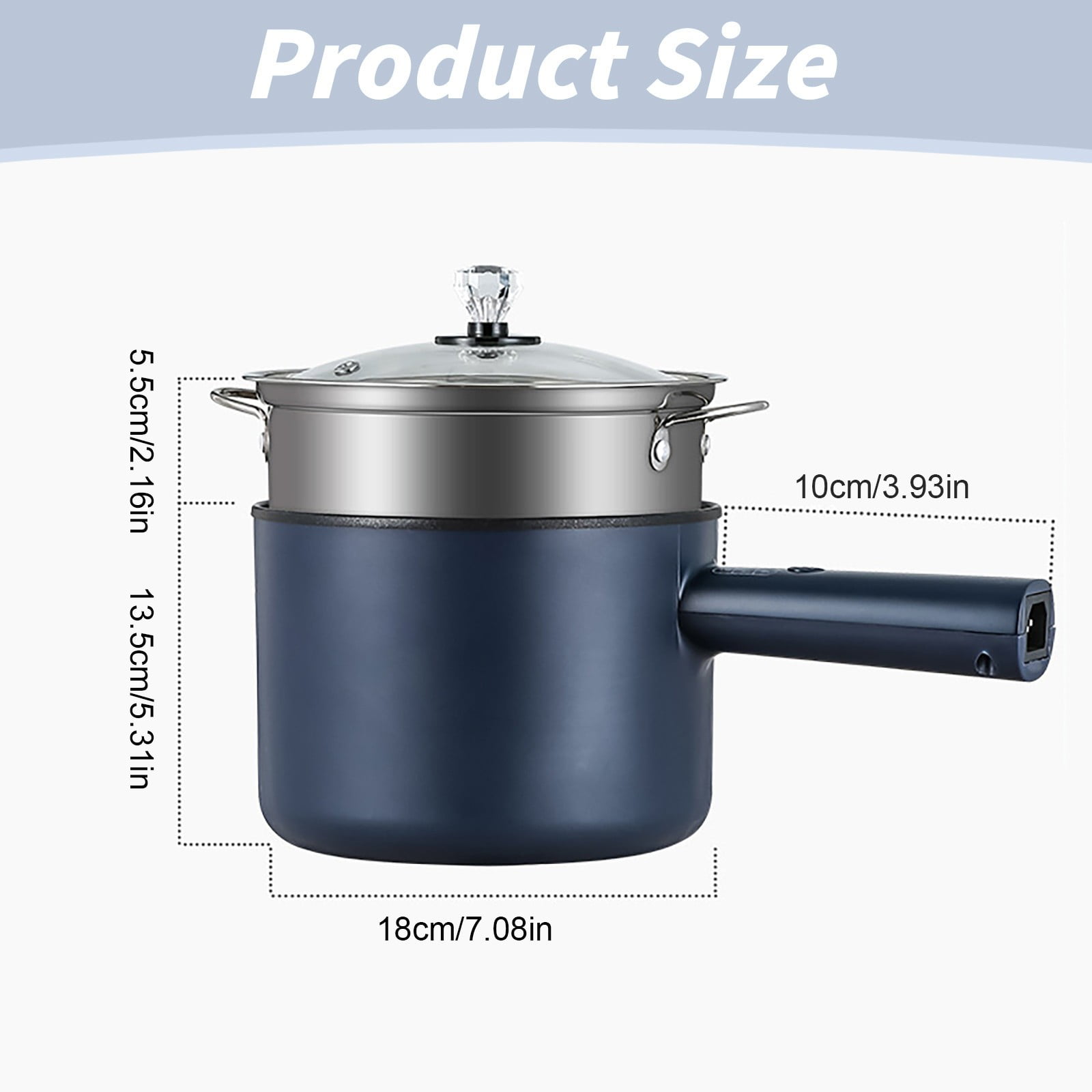 Multifunctional Electric Hot Pot Dark Blue, Hilingoto Electric Hot Pot ...