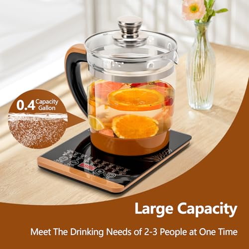 Multifunctional Electric Kettle Glass Tea Maker with Infuser and ...