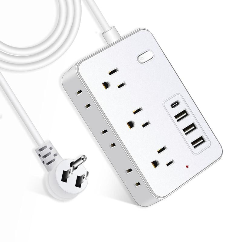 Multifunctional Electrical Socket With 6 Outlet & 3 USB Port & USB-C ...