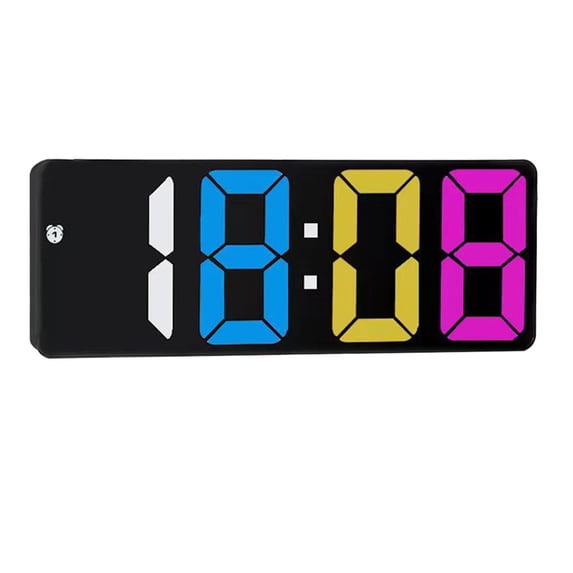 Multifunctional Electronic Clock Featuring Large Colorful Display and ...