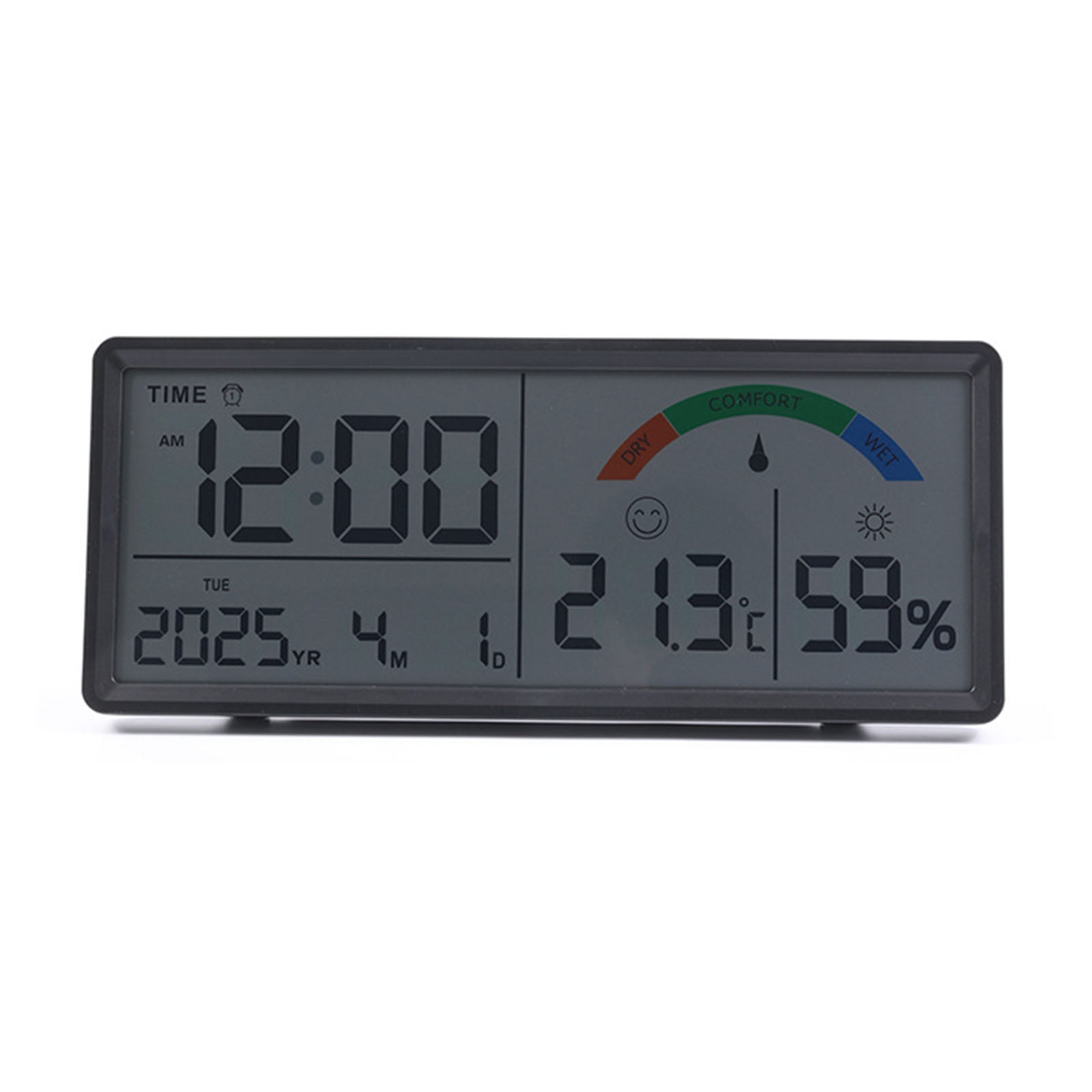 Multifunctional Electronic Clock Indoor Temperature Monitor Easy Setups ...