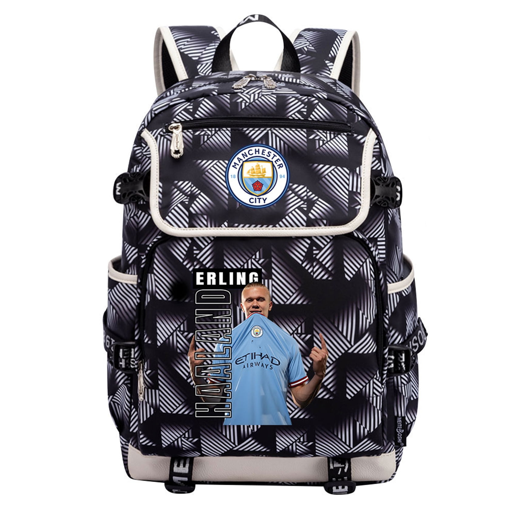 Multifunctional Erling Haaland Backpack Lightweight USB Canvas Knapsack ...