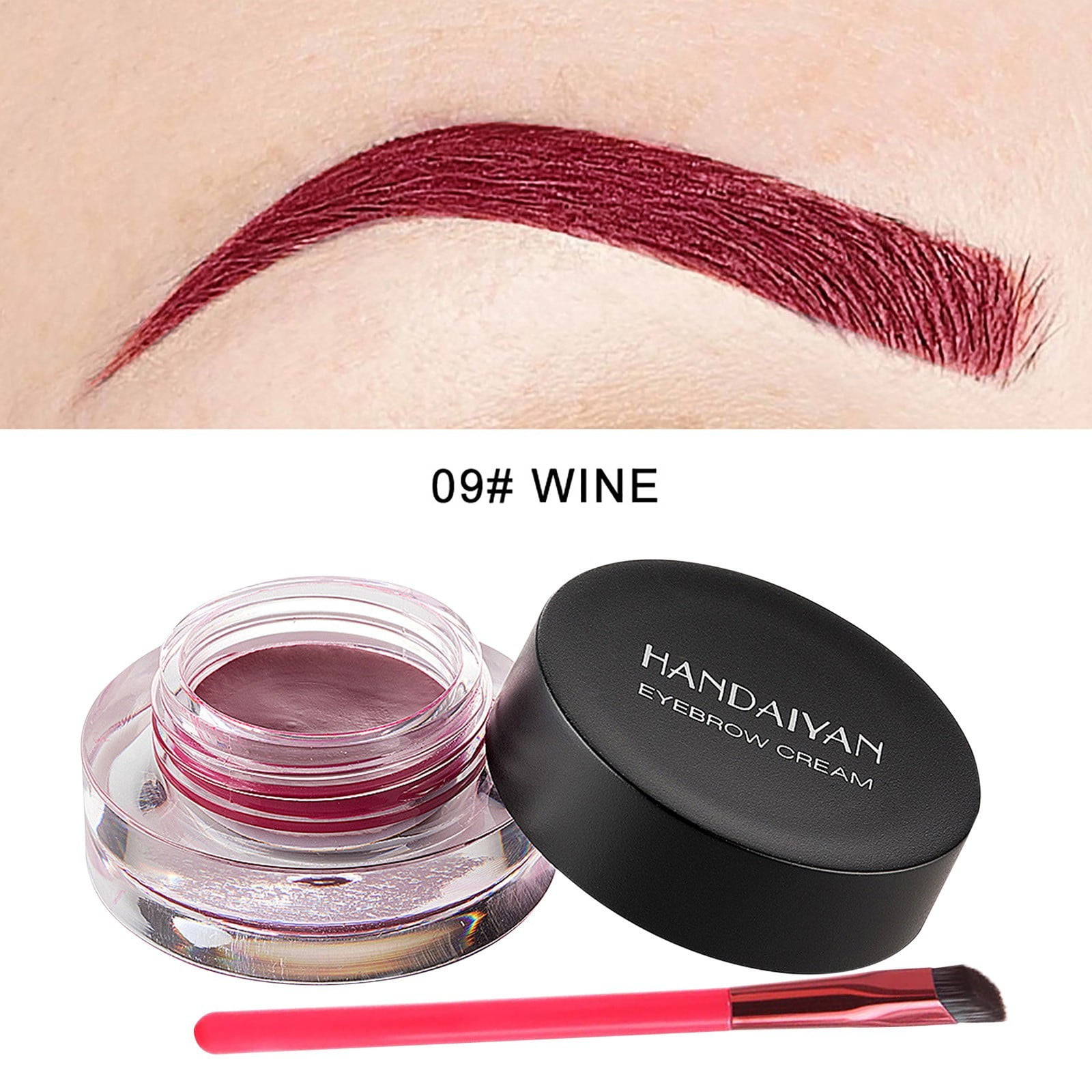 Multifunctional Eyebrow Brush & Cream Kit | Angled Brow Brush for ...