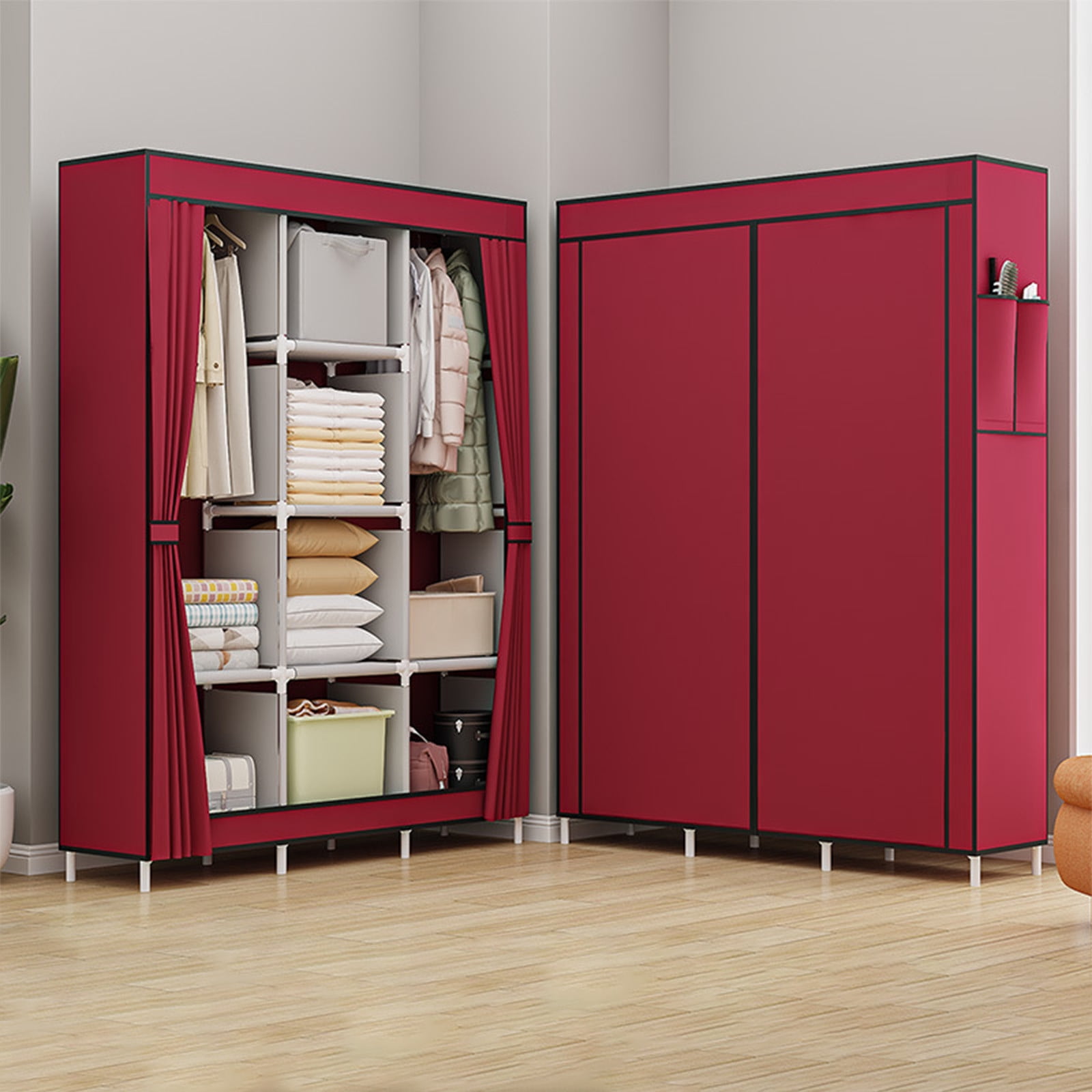 Multifunctional Fabric Closet, Non-Woven Modular Wardrobe for Bedroom ...