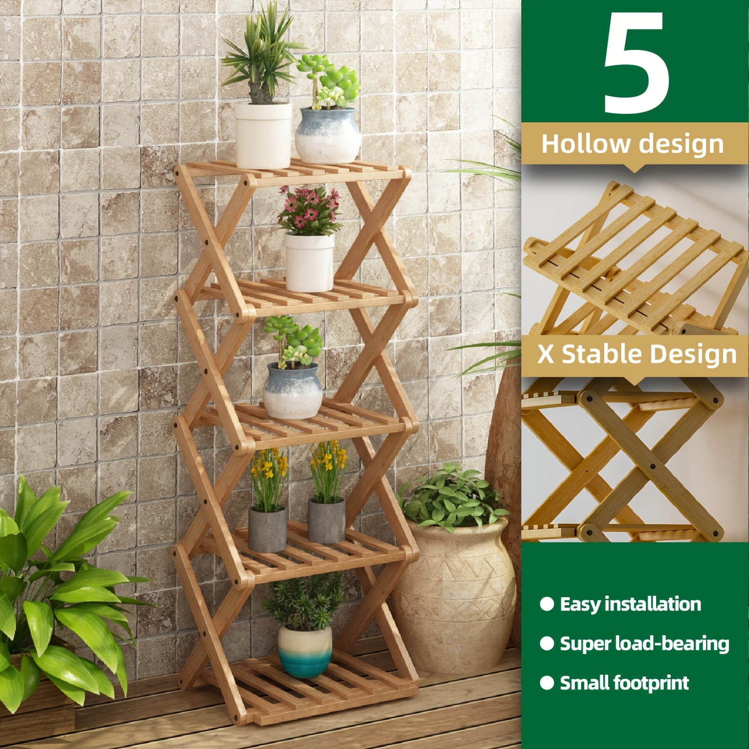 Multifunctional Foldable Flower Stand - 2-8 Floors Indoor And Outdoor ...