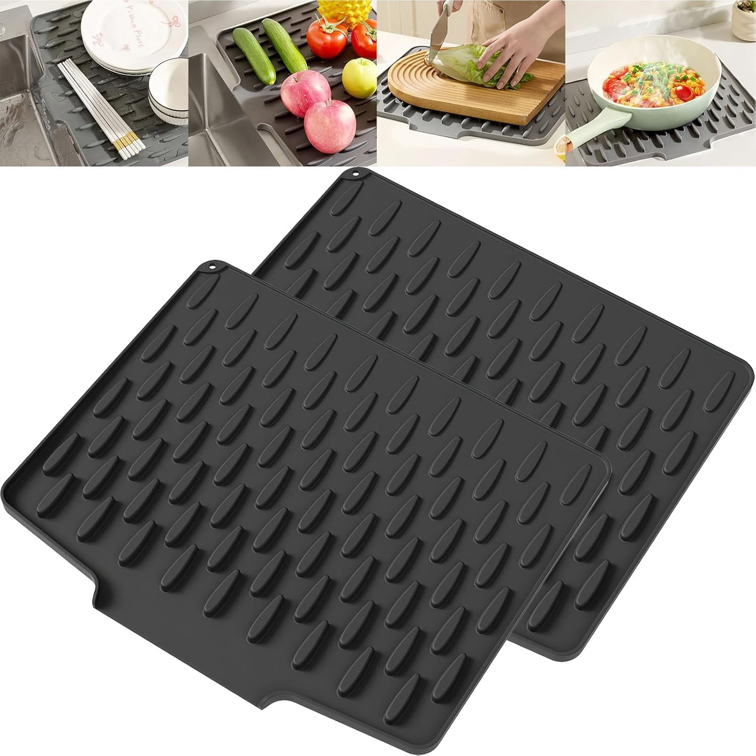 Multifunctional and Foldable Silicone Drainage Mat, Heat-Proof Silicone ...