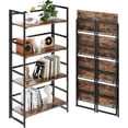 Multifunctional Folding Bookshelf, No-Assembly Stand Storage Rack ...