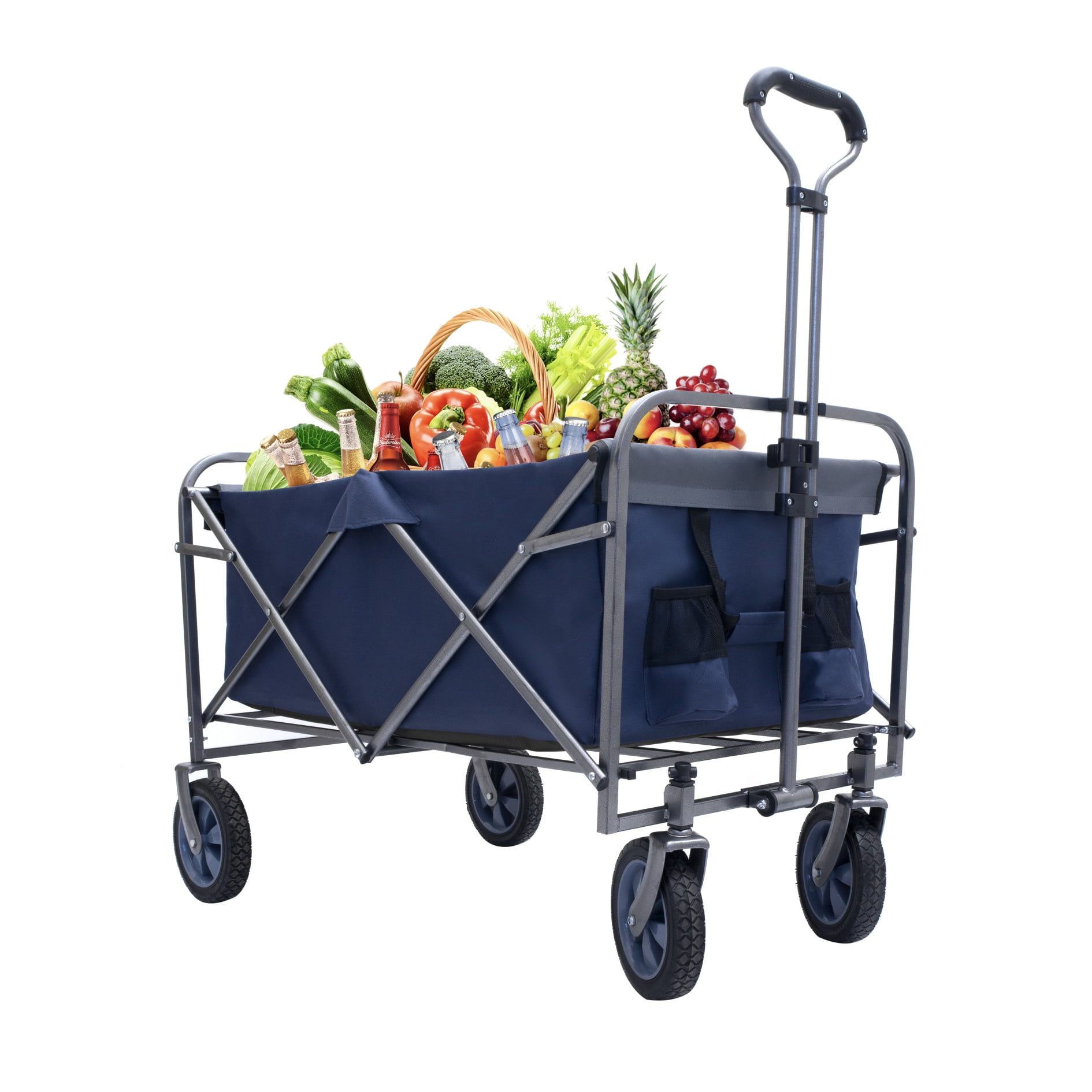 Multifunctional Folding Cart, Modern Miniature Cart with Telescoping ...