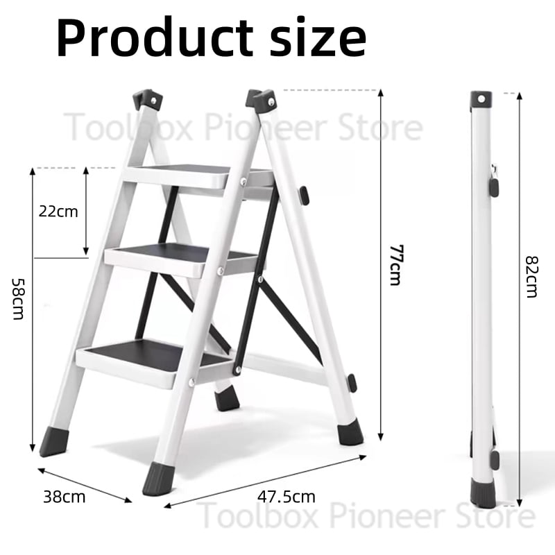 Multifunctional Folding Ladder 2/3 Foldable House Ladder Protable ...
