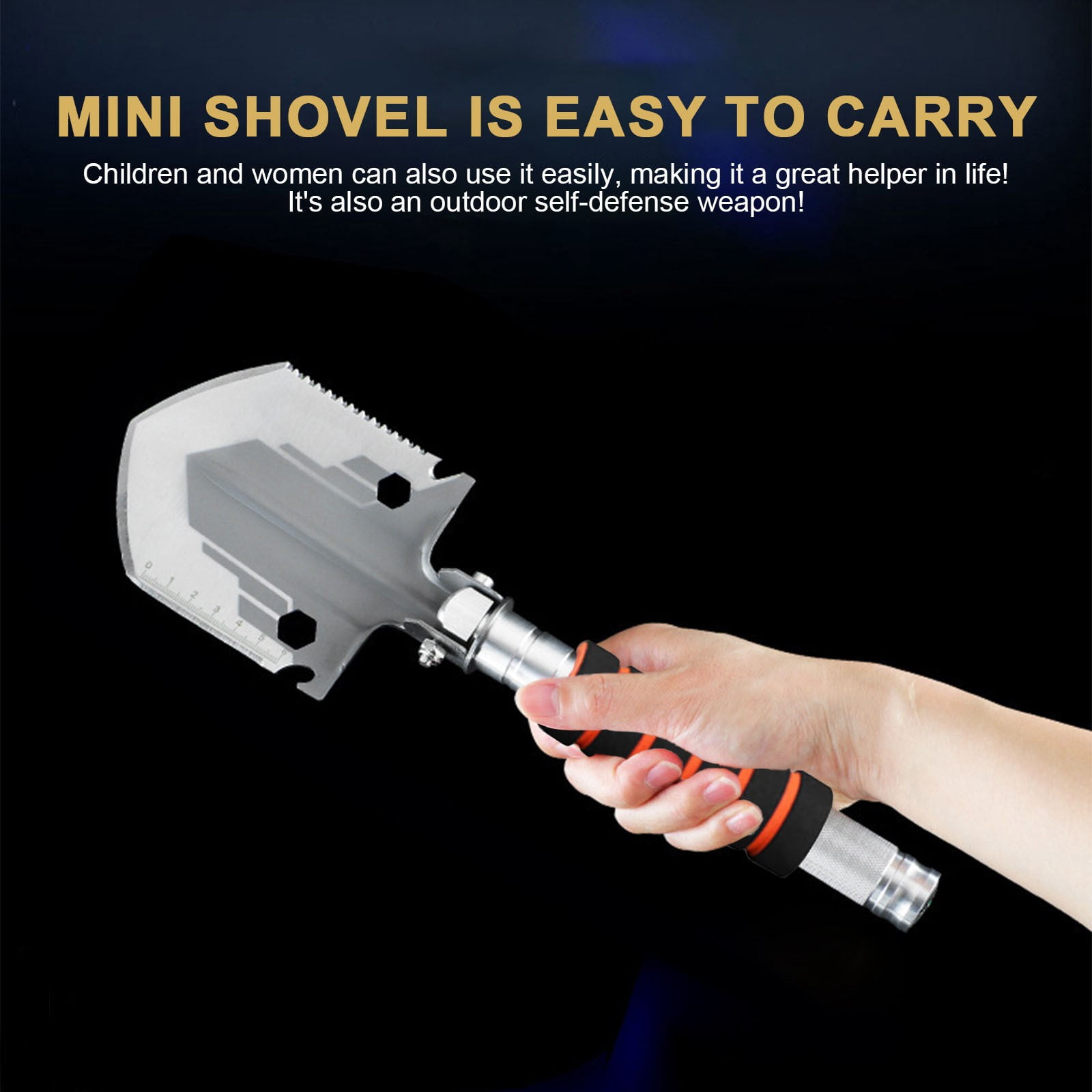 Multifunctional Folding Military Shovel, Manganese Steel Outdoor Shovel ...