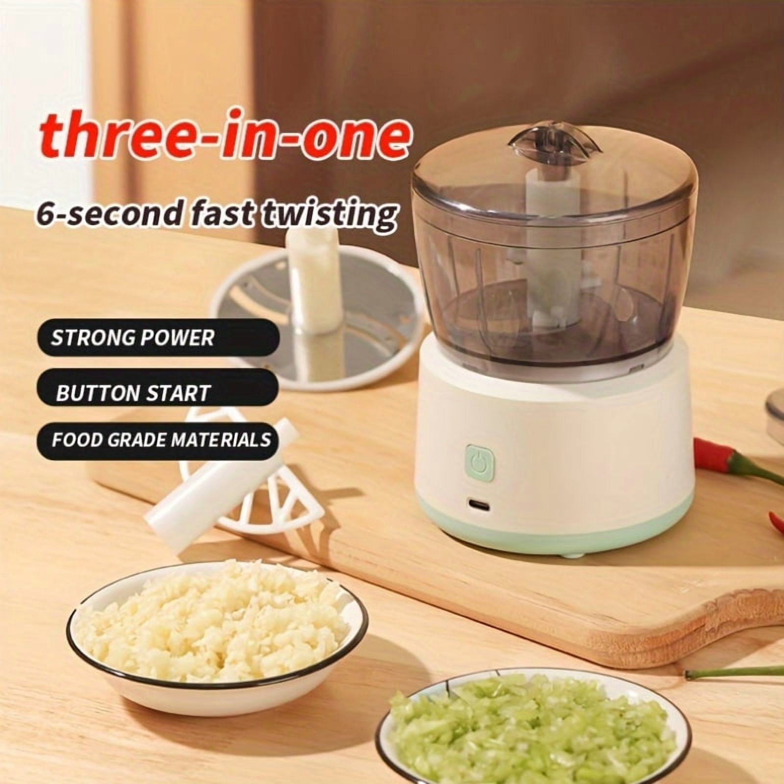 Multifunctional Food Processor - Cordless Electric Meat & Vegetable Grinder, Chopper, Meat ...