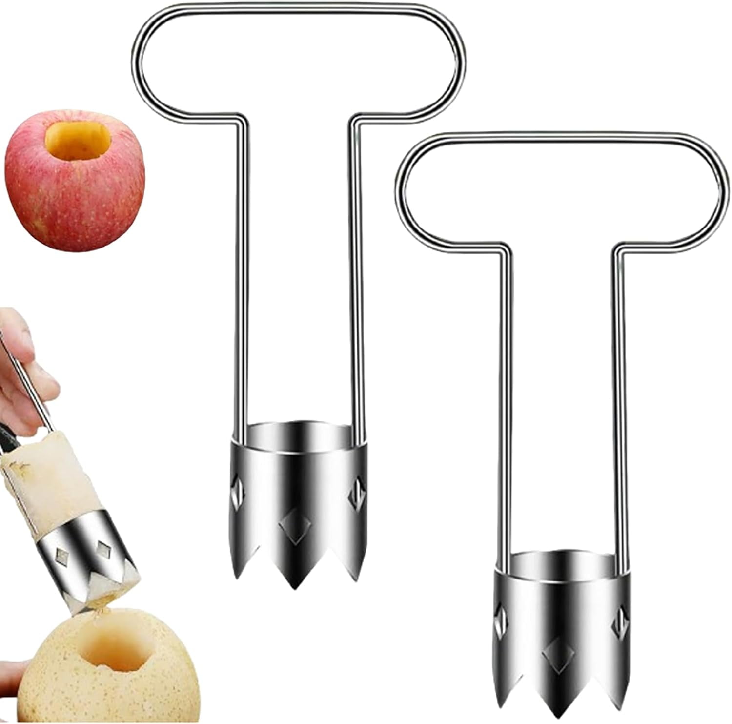 Multifunctional Fruit And Vegetable Core Remover, 2025 New Red Bell Pepper Seed Corers Stainless ...
