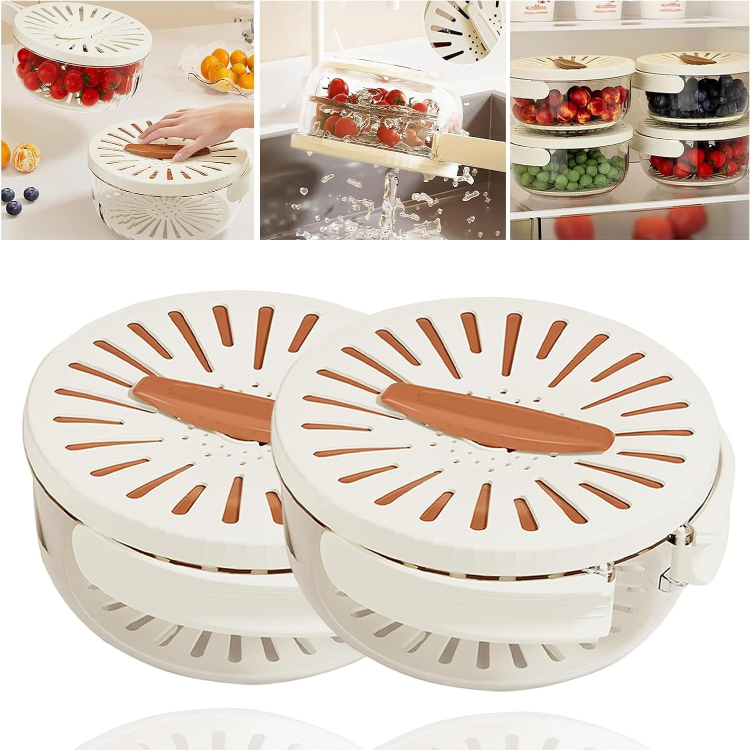 Multifunctional Fruit Washing Bowl,2 in 1 draining and preservation ...