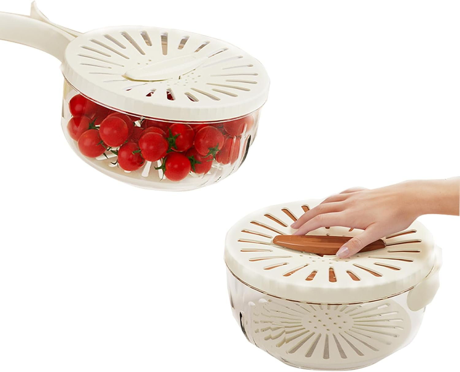 Multifunctional Fruit Washing Bowl, Drain Basket with Collapsible ...