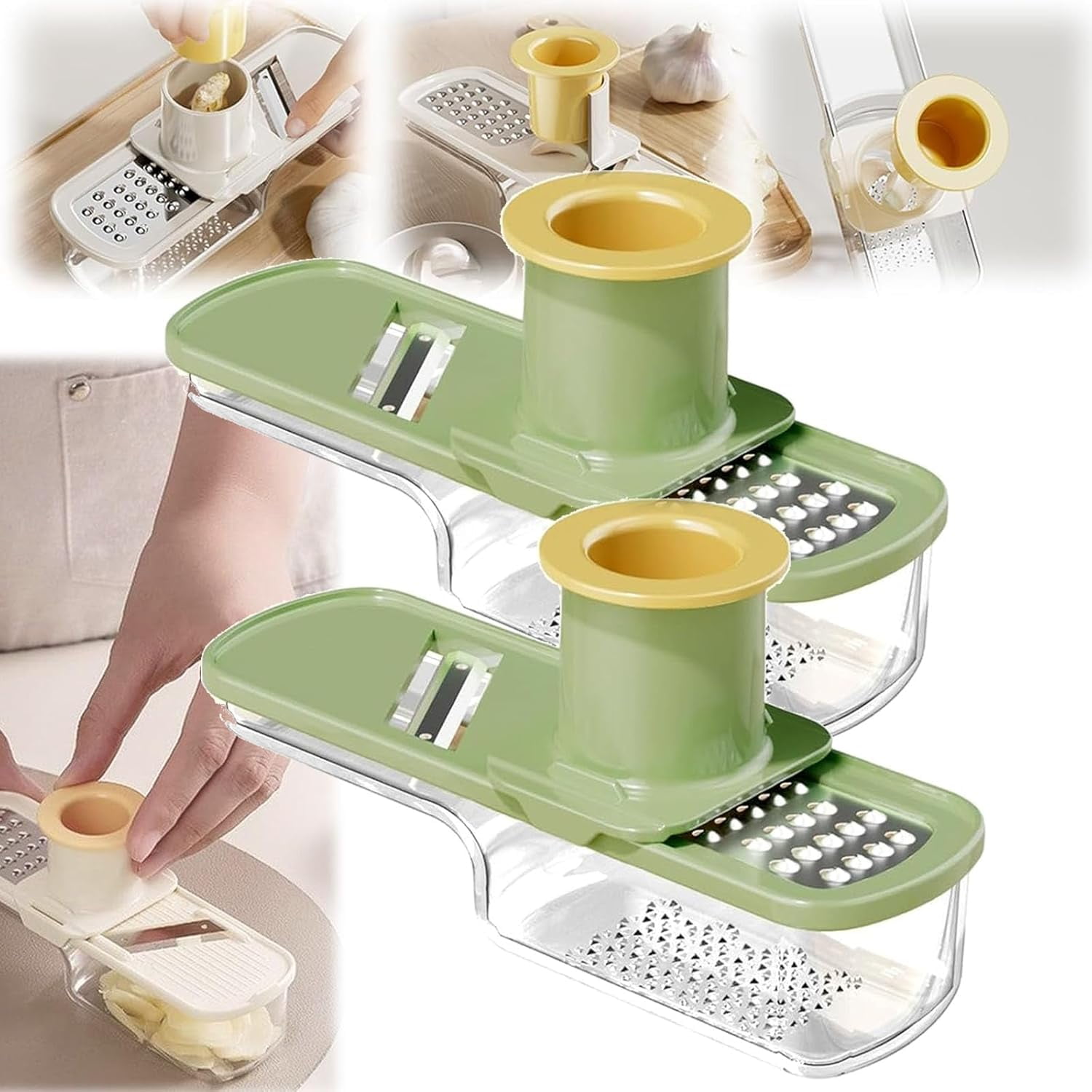 Multifunctional Garlic Grinder, Mini Slicer That Can Grind, Slice and ...