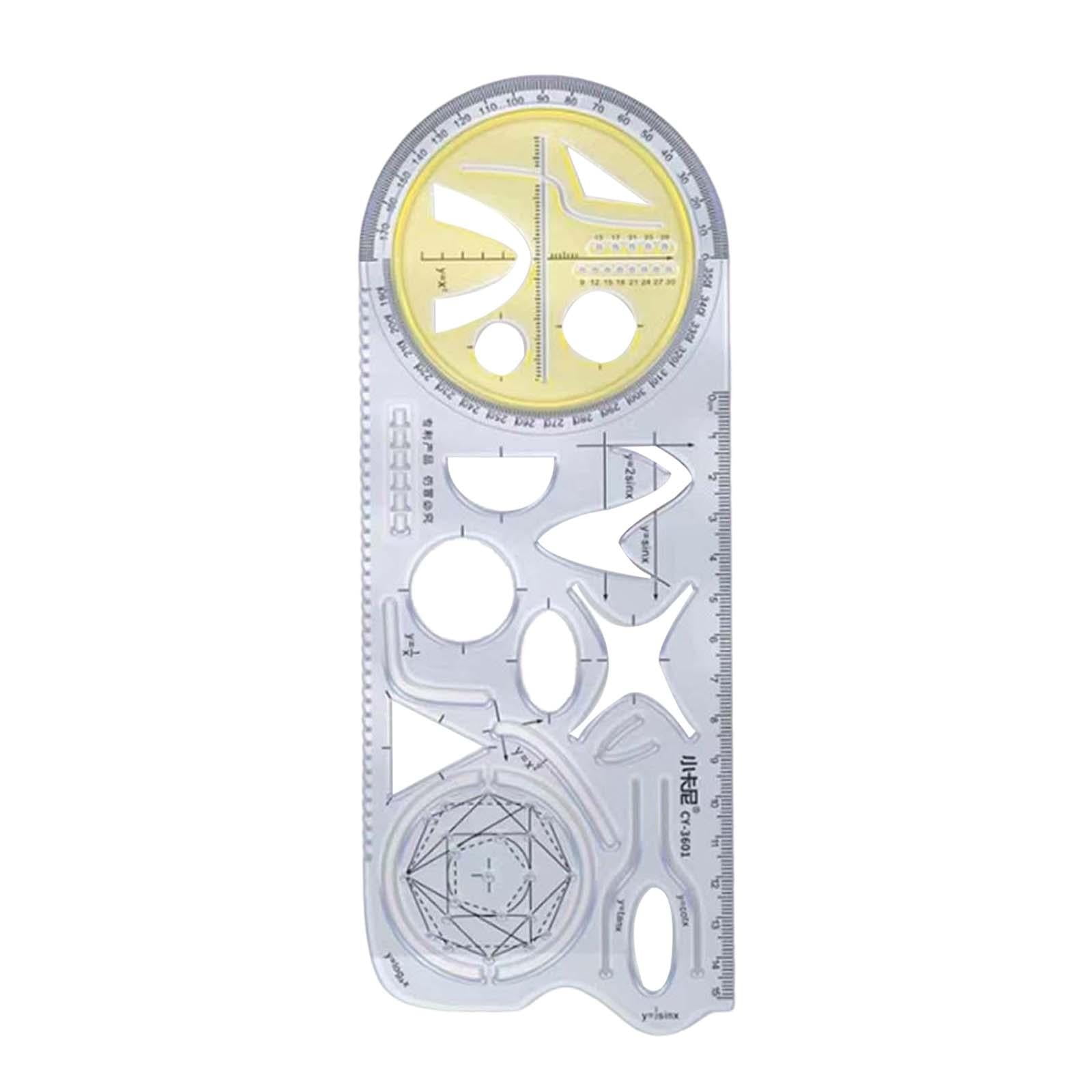 Multifunctional Geometric Ruler, Drawing Rulers for Office, Measuring ...