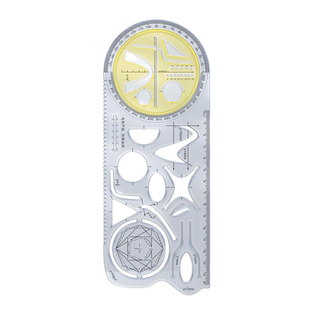 Multifunctional Geometric Ruler Drawing Template Measuring Draft Rulers ...