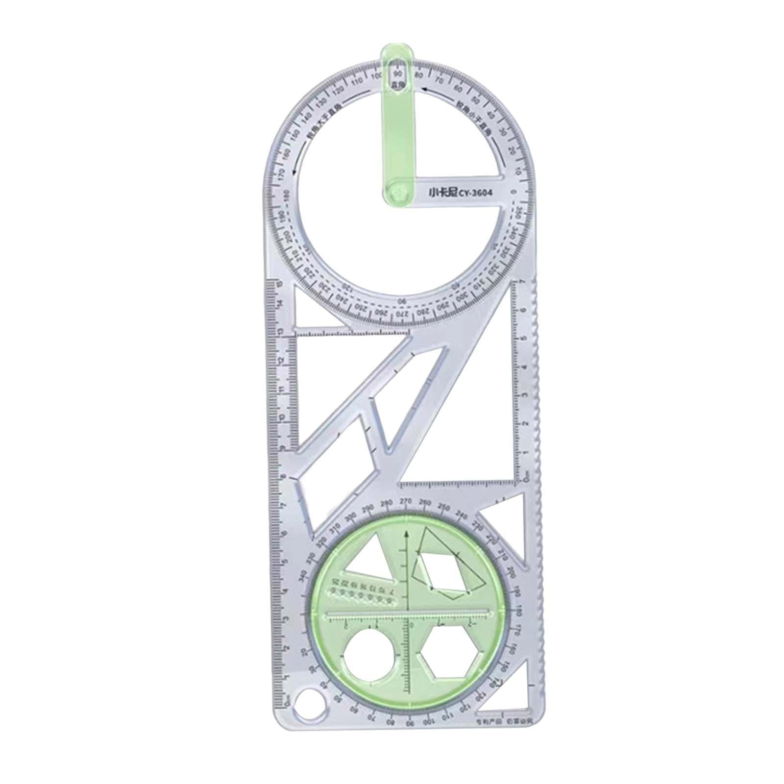 Multifunctional Geometric Ruler Measuring Stencil Drawing Ruler ...