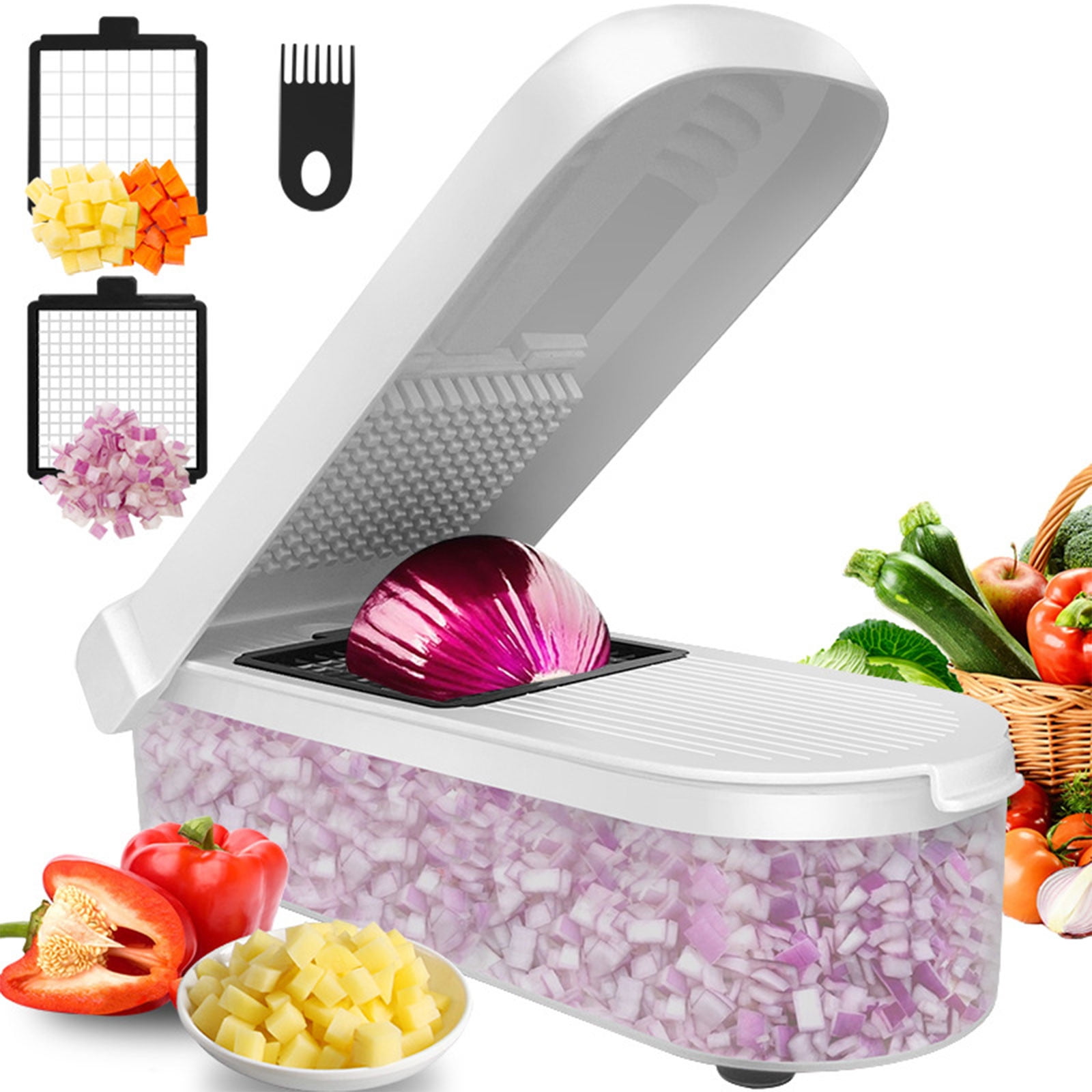 Multifunctional Grater 2 Cutting Tools Round Vegetable Chopper ...