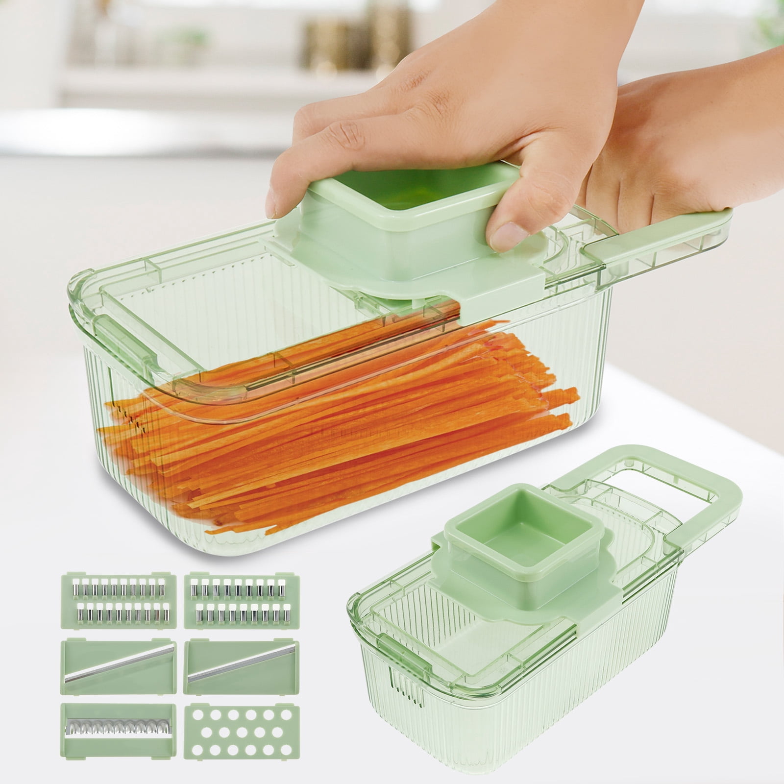 Multifunctional Grater with 6 Cutting Tools Efficient Vegetable Chopper ...