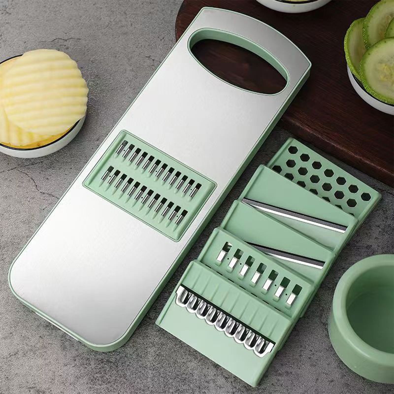 Multifunctional Grater Six Cutting Tools Round Vegetable Chopper ...