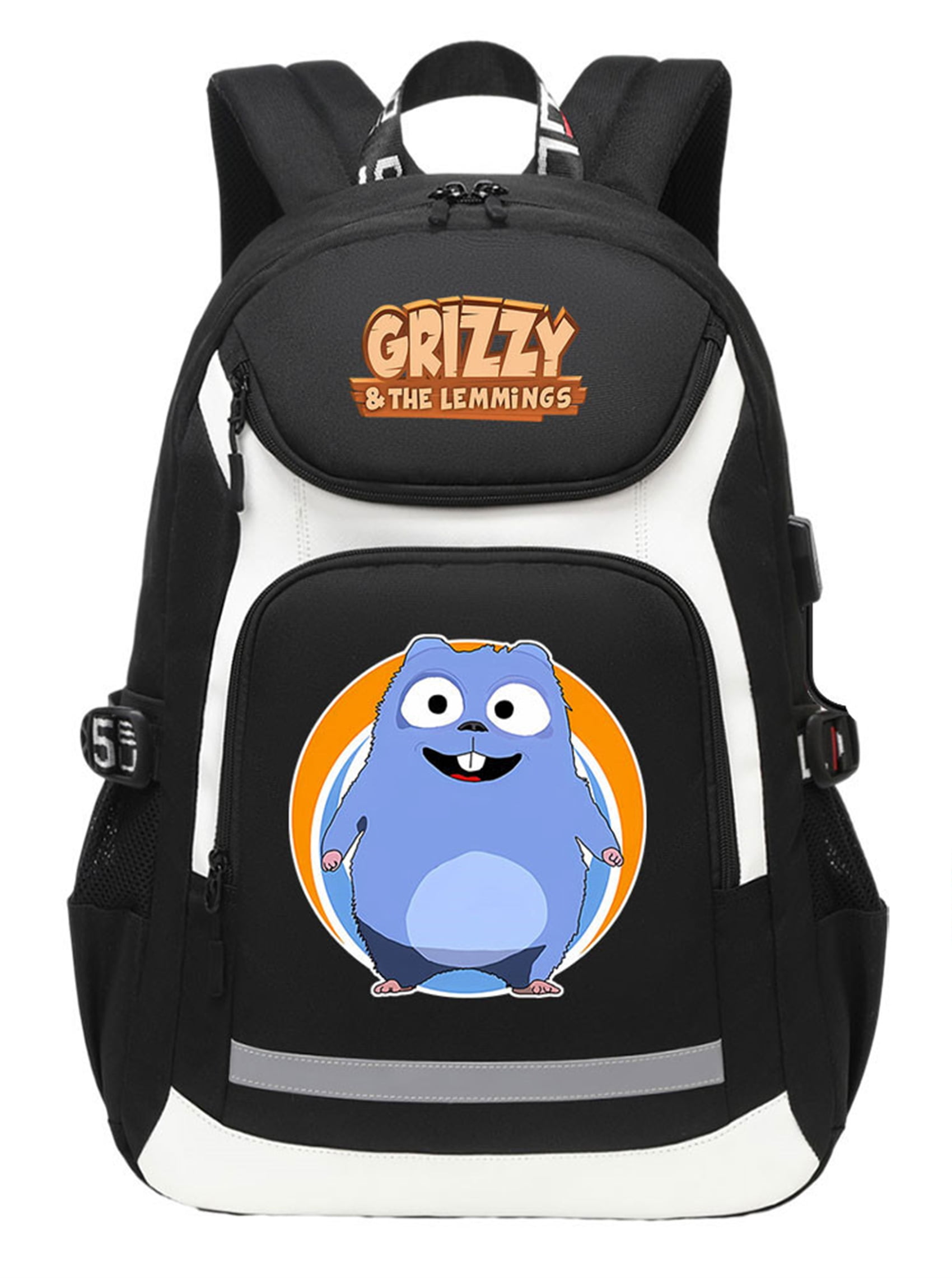 Multifunctional Grizzy and The Lemmings Backpack Waterproof USB ...