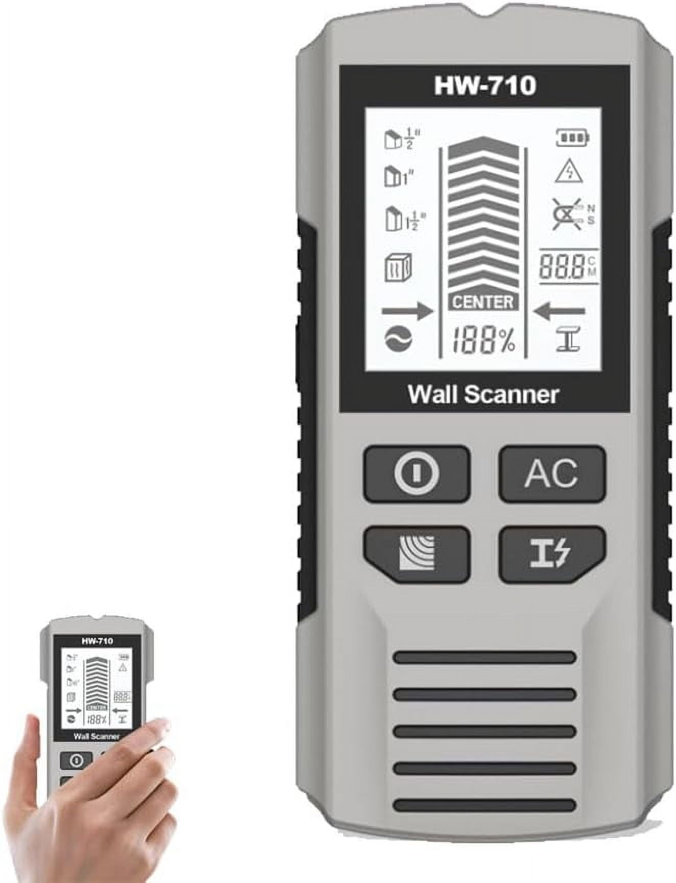 Multifunctional Handheld Metal & Wall Detector, 5 in 1 Stud Finder ...