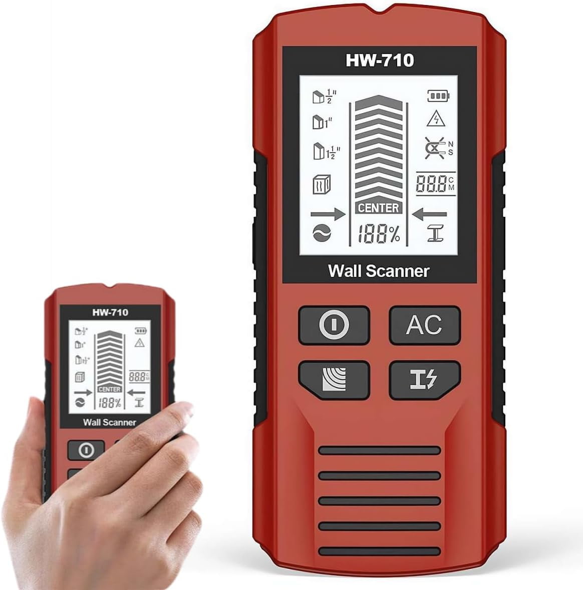 Multifunctional Handheld Metal & Wall Detector, 5 in 1 Stud Finder ...