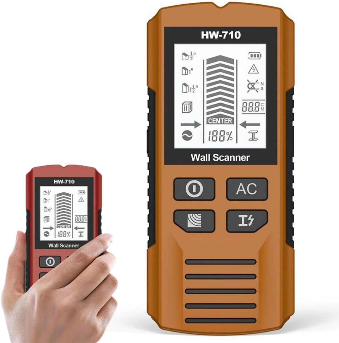 Multifunctional Handheld Metal & Wall Detector, 5 in 1 Stud Finder ...