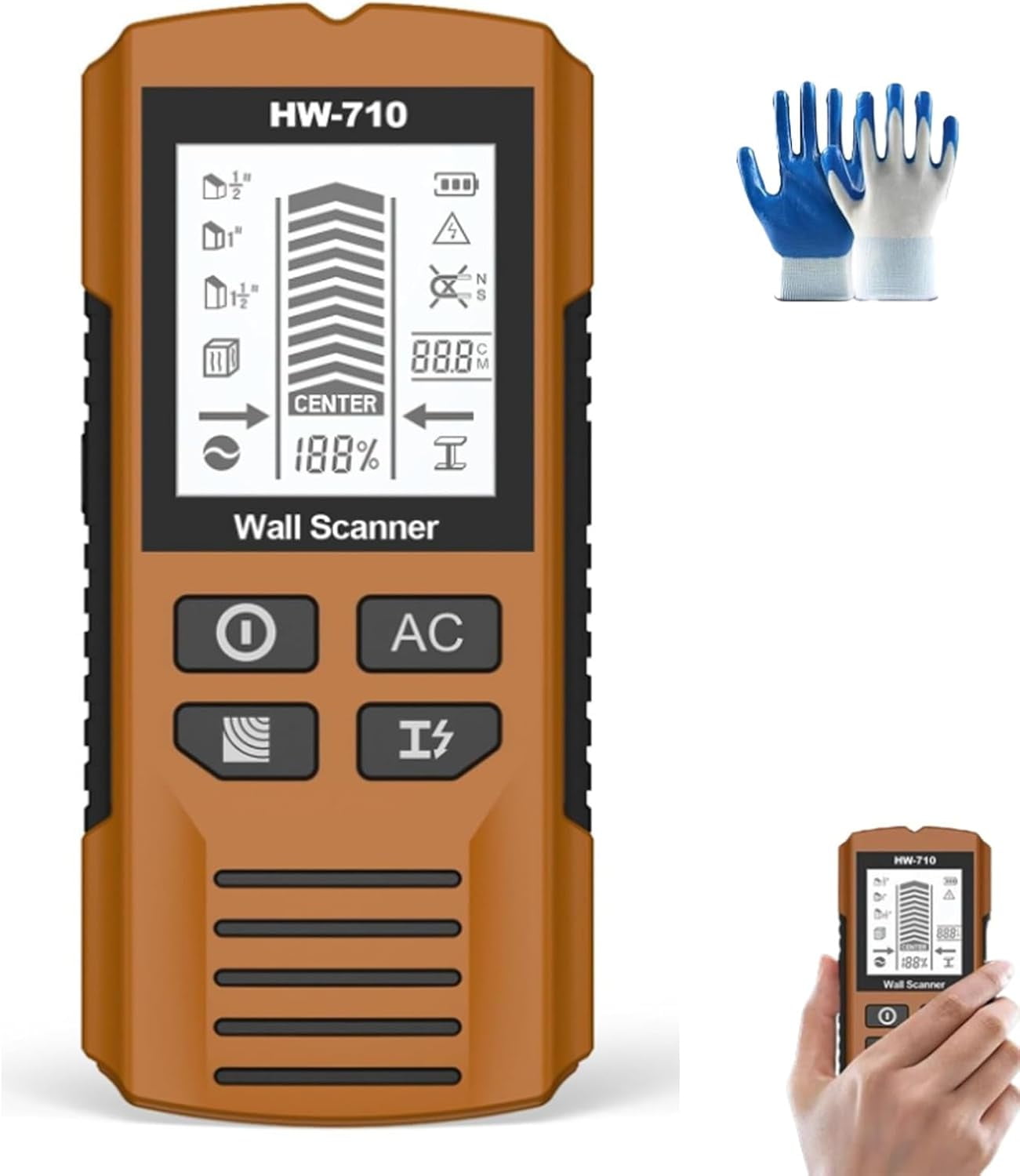 Multifunctional Handheld Metal & Wall Detector, Portable Wire Pipe ...