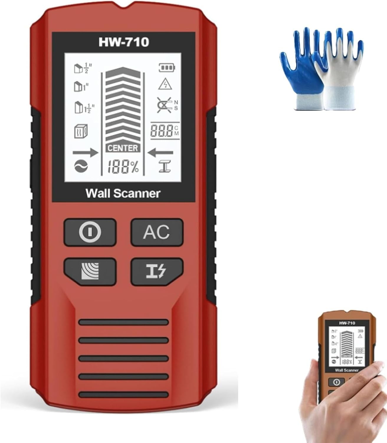 Multifunctional Handheld Metal & Wall Detector, Portable Wire Pipe ...