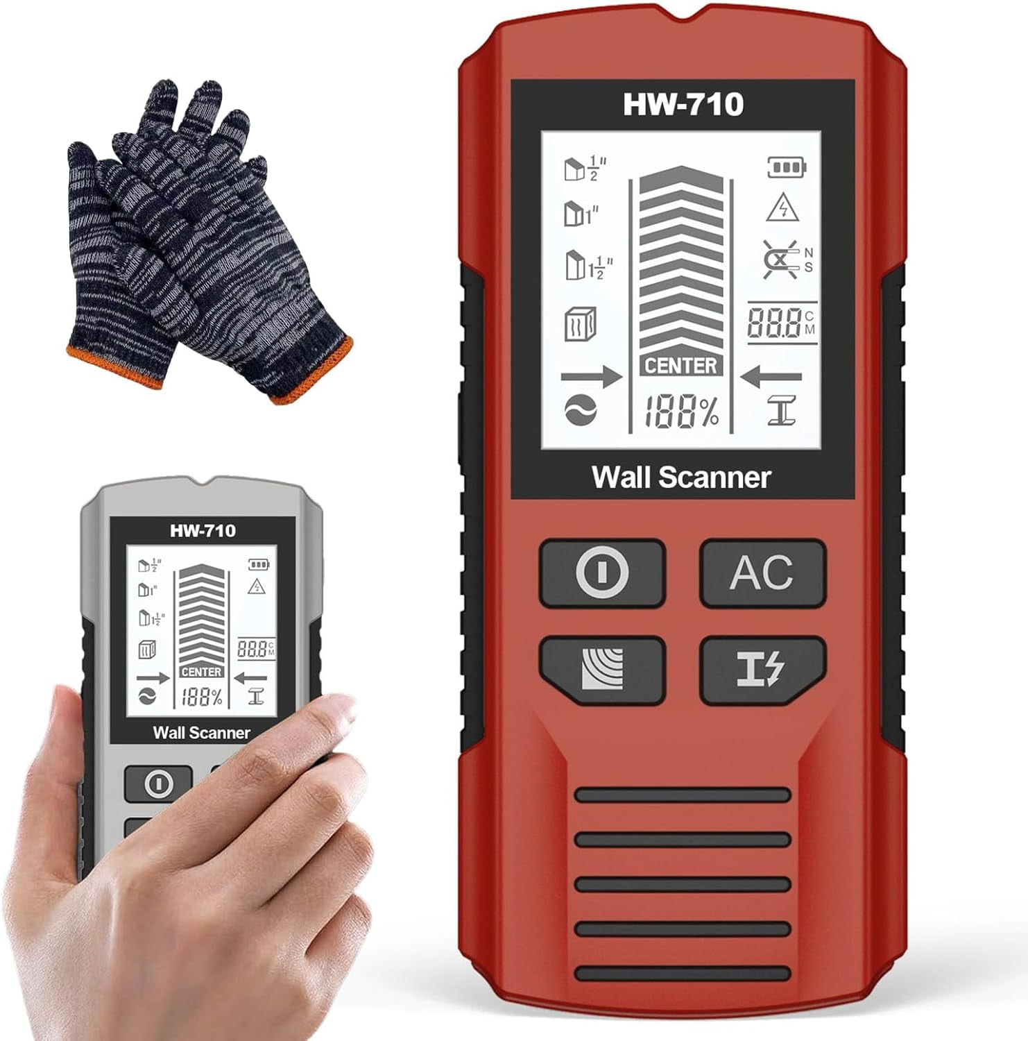 Multifunctional Handheld Metal & Wall Detector, Portable Wire Pipe ...