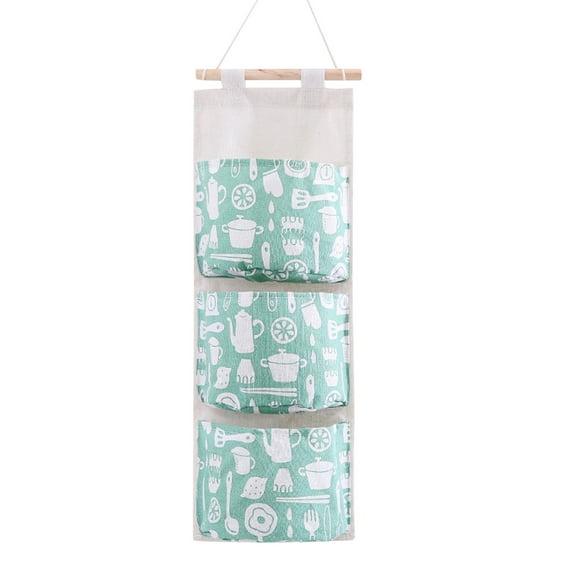 Multifunctional Hanging Fabric Storage Organizer with 3 Pockets for ...
