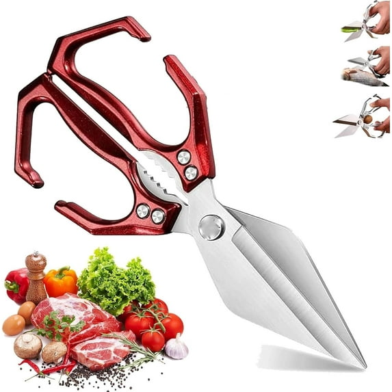 Multifunctional Heavy-Duty Kitchen Shears,2 in 1 Kitchen Scissors ...