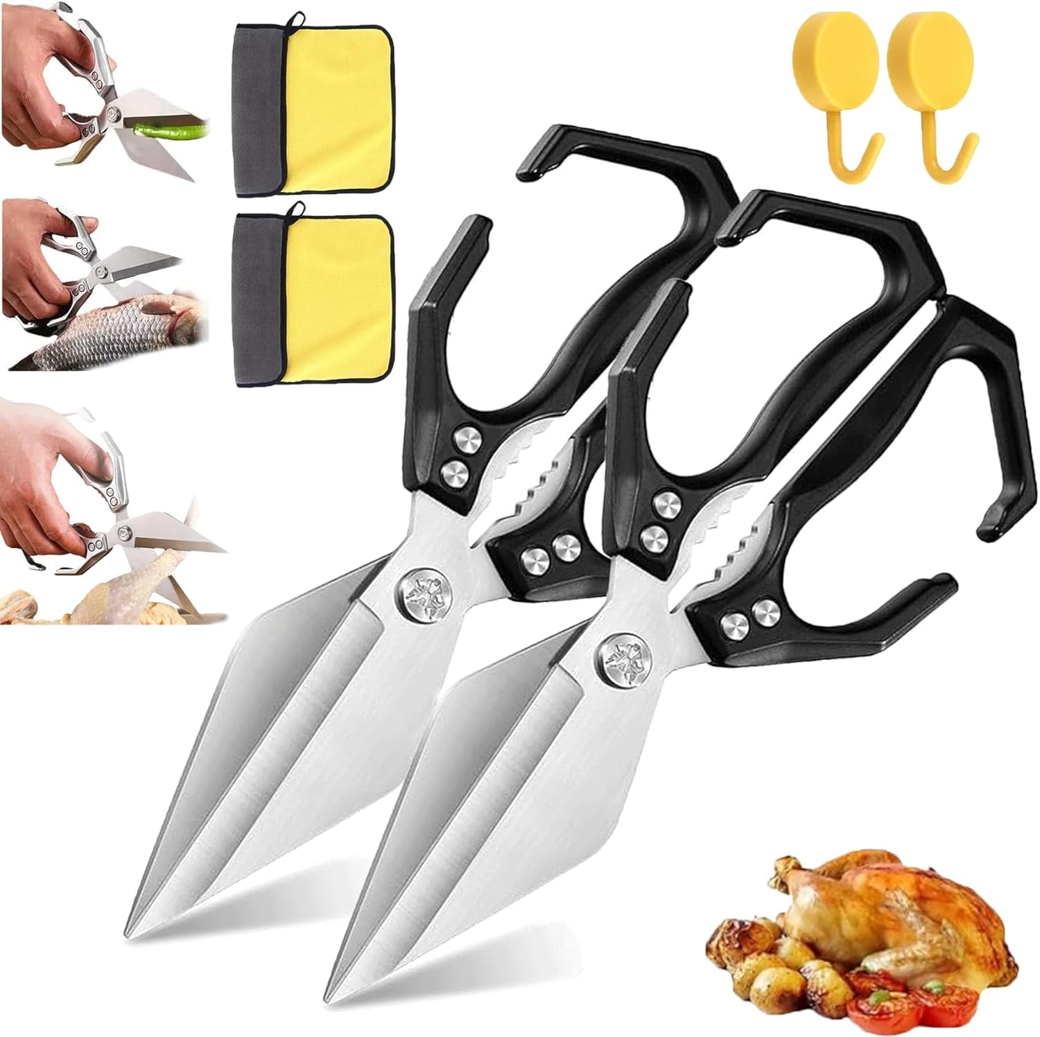 Multifunctional Heavy-Duty Kitchen Shears, Heavy Duty Kitchen Scissors ...