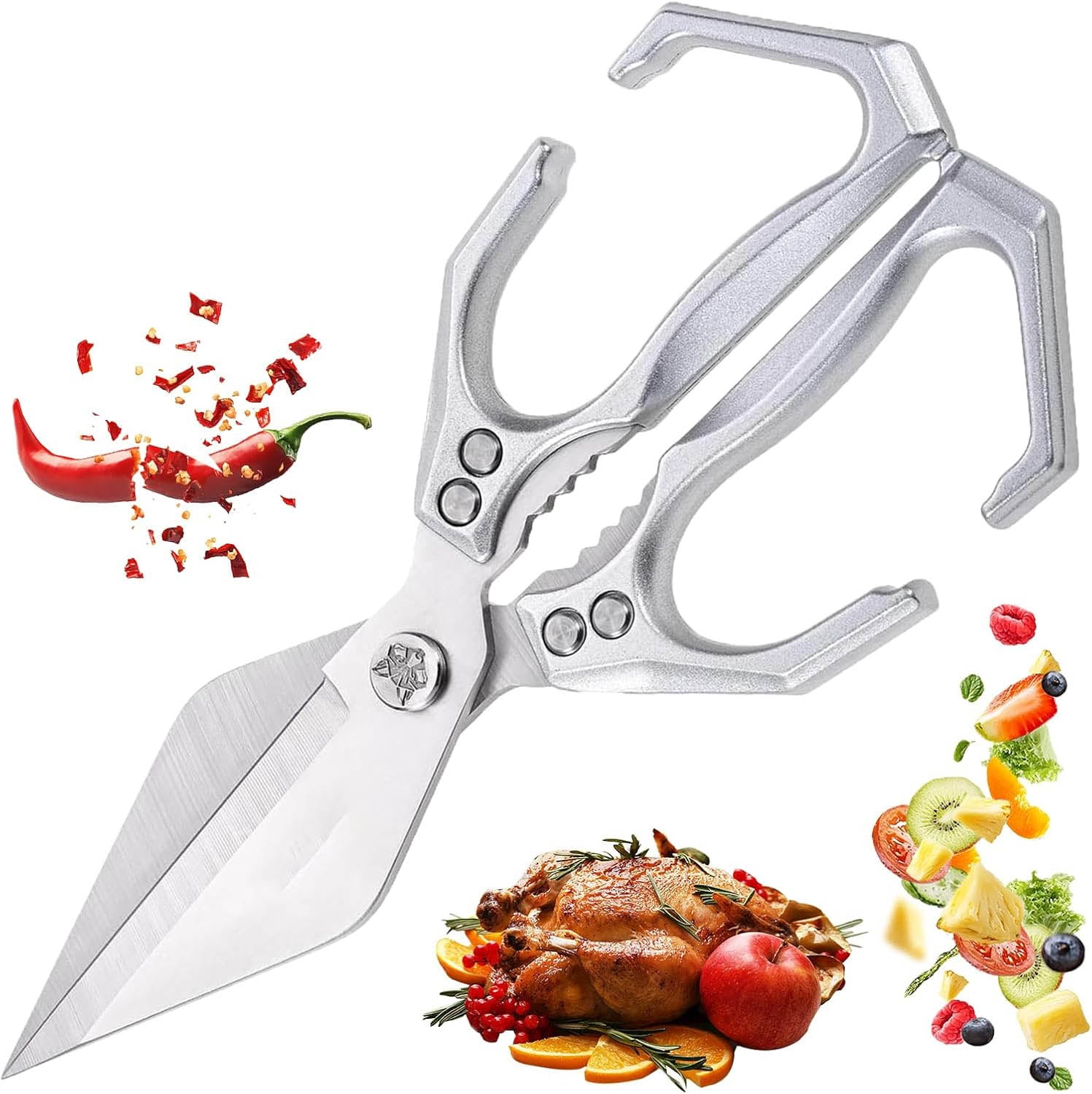 Multifunctional Heavy-Duty Kitchen Shears, Kitchen Scissors with ...