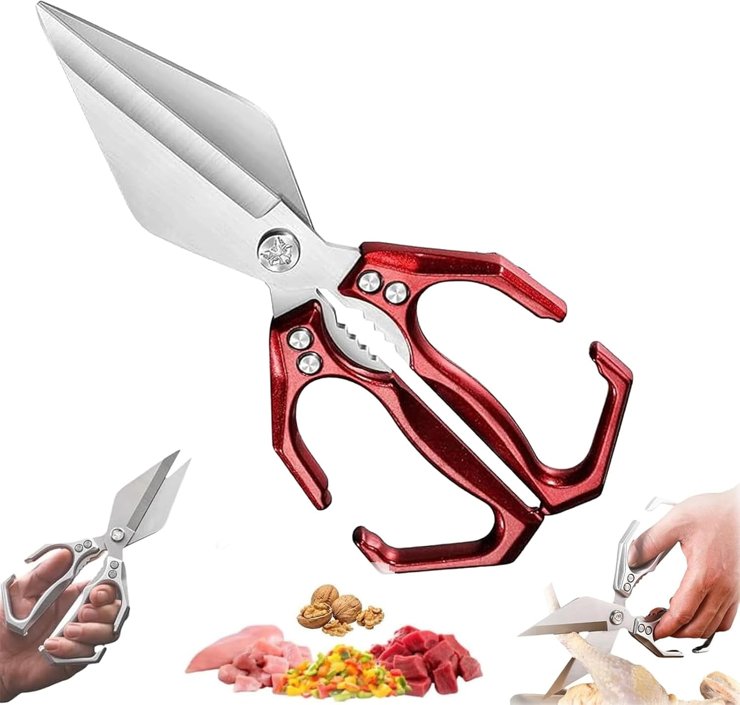 Multifunctional Heavy-Duty Kitchen Shears, Poultry Shears with Handle ...