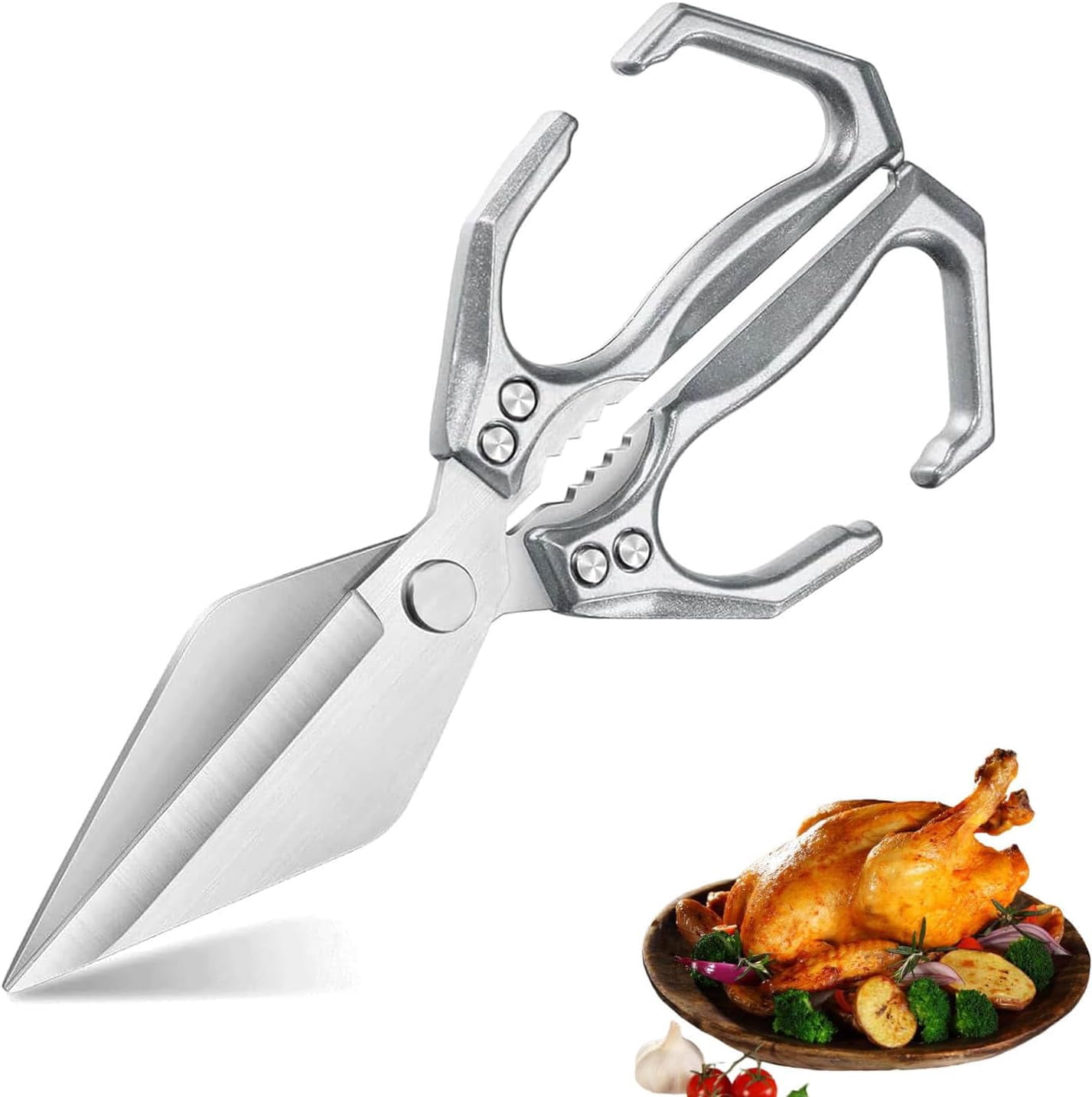 Multifunctional Heavy-Duty Kitchen Shears, Stainless Steel Kitchen ...