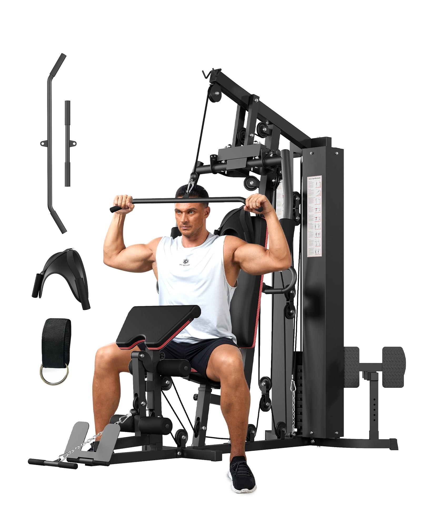 Multifunctional Home Gym Equipment, Home Gym Station with Pulley System ...