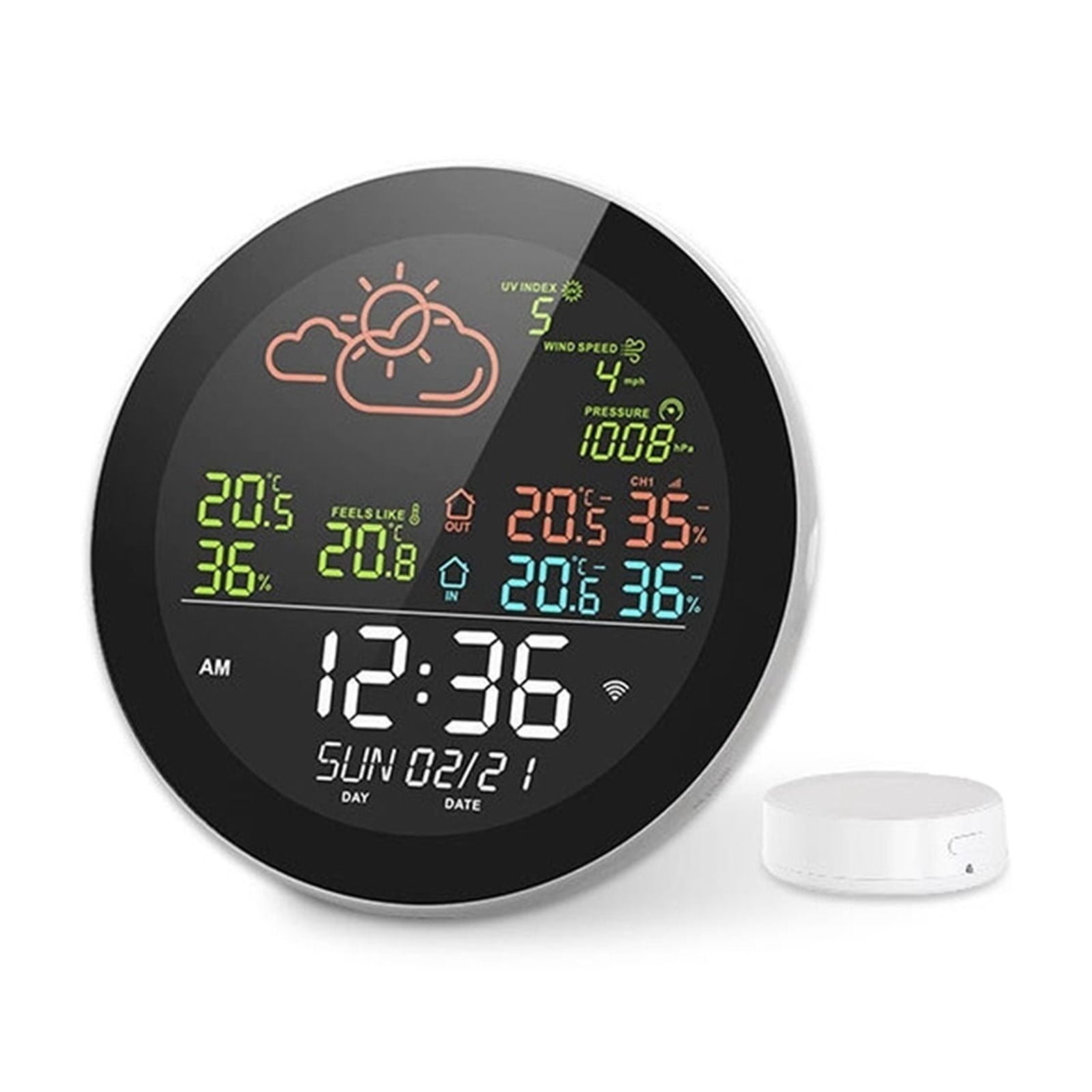 Multifunctional Home/Office Weather Station Color Digital Display Clock ...