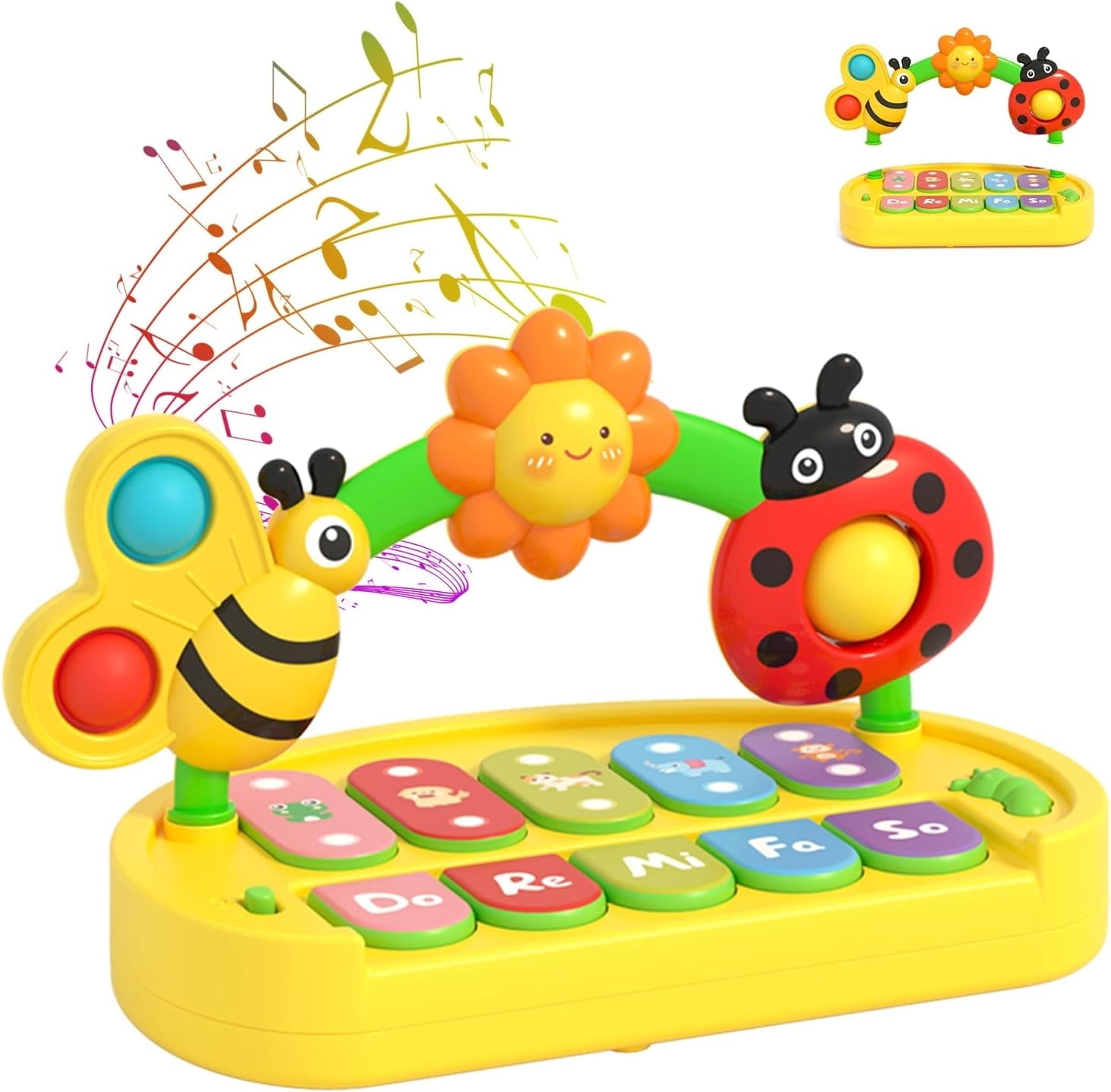 Multifunctional Insect Piano Baby Toys 0-6 6-12 12-18 Months, Light Up ...