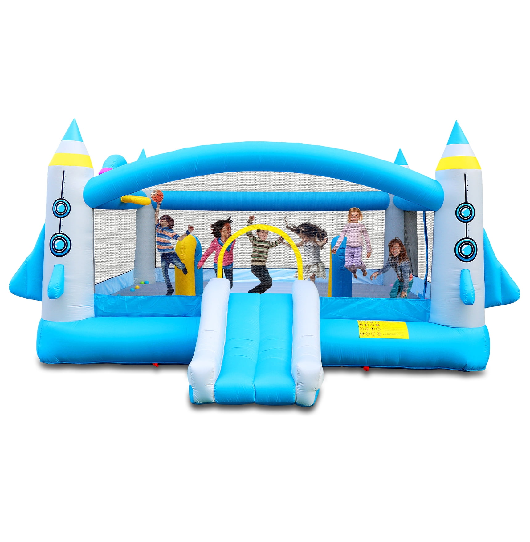 Multifunctional Jump 'n Slide Inflatable Bouncer for Kids Complete ...