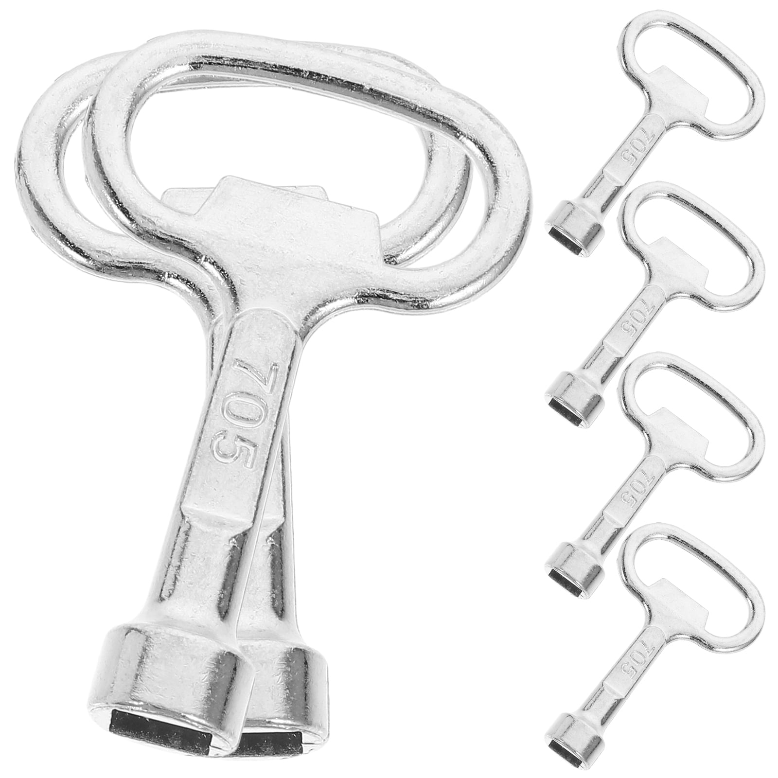 Multifunctional Key Plumber Utility Hole Tool Water Meter Silver ...