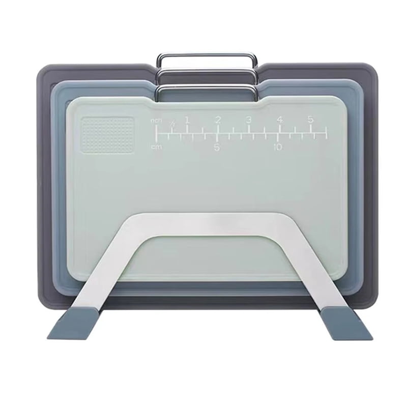 Multifunctional Kitchen Cutting Board Set with Stand, Grinding Area and ...