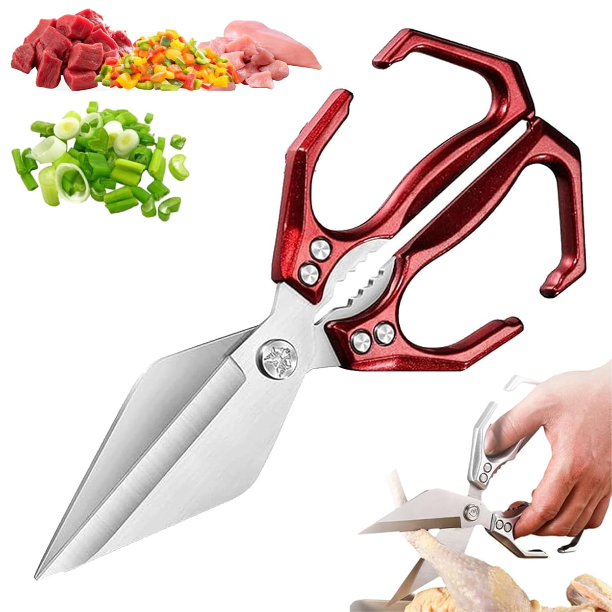 Multifunctional Kitchen Shears Heavy-Duty Poultry Scissors Sharp ...
