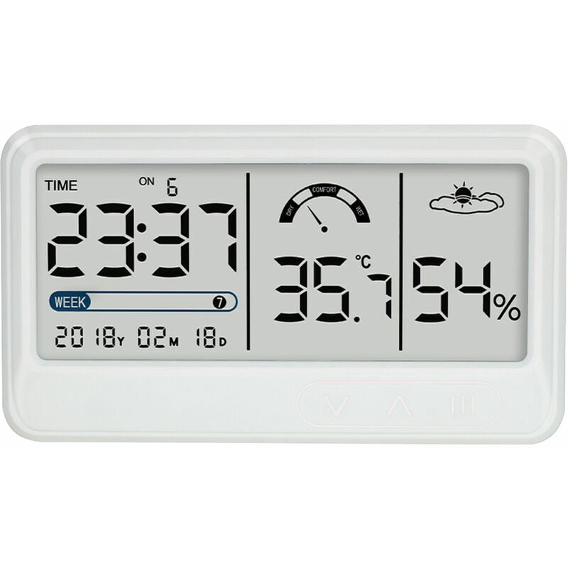 Multifunctional LCD Weather Clock Temperature and Humidity Monitor ...