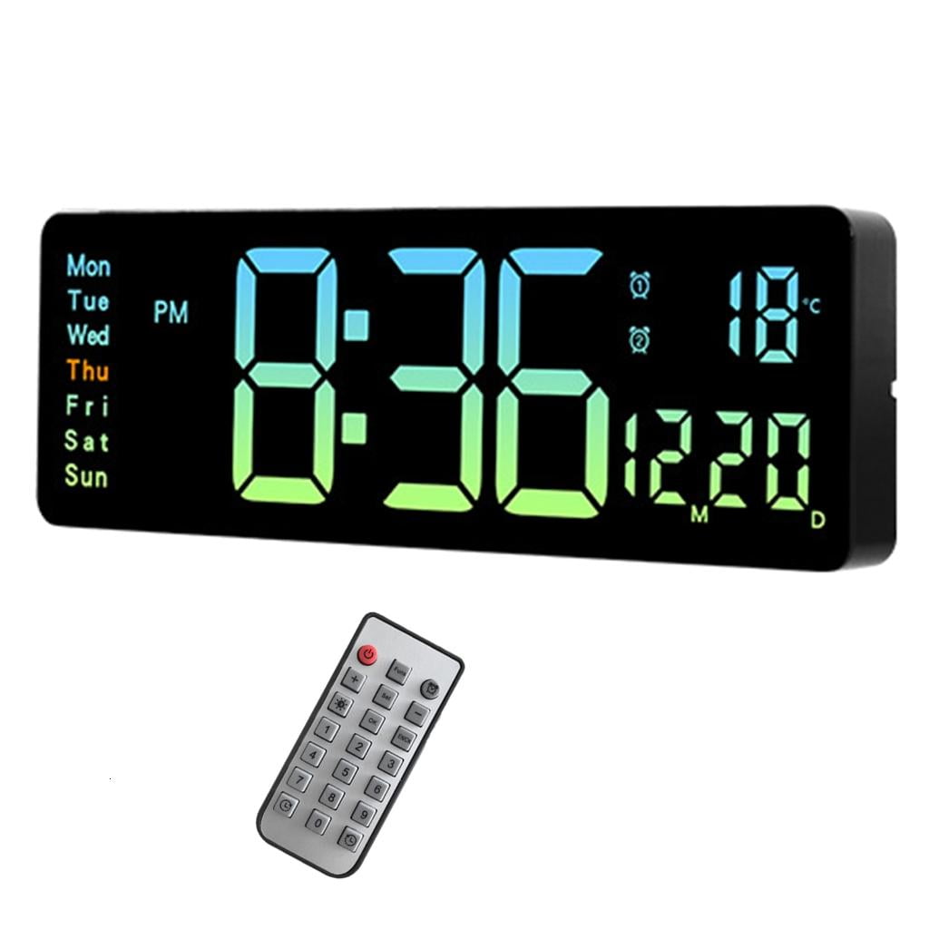 Multifunctional LED Clock with Temperature and Humidity Date and Week ...