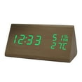 Multifunctional LED Wooden Digital Clock with Temperature Humidity ...